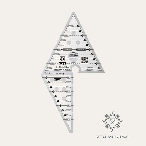 Creative Grids | 2 Peaks in 1 6" Triangle | Measuring & Cutting Templa ...