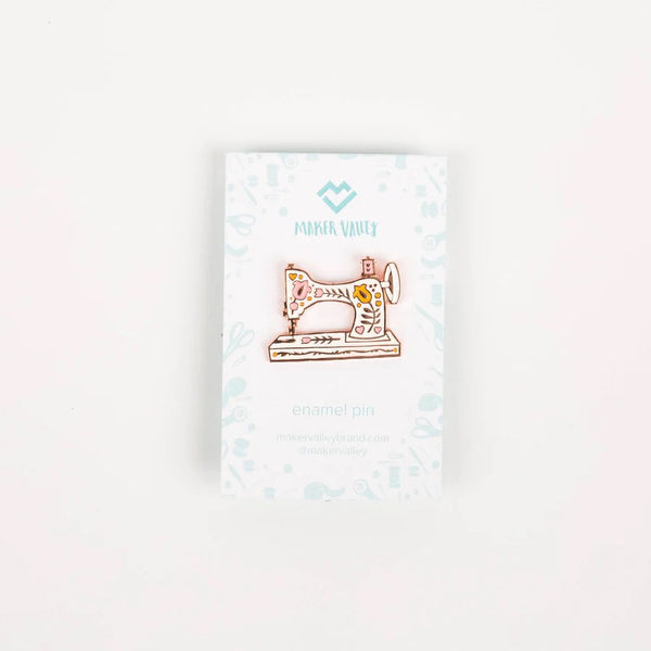 Vintage Sewing Machine Enamel Pin | Maker Valley – Little Fabric Shop
