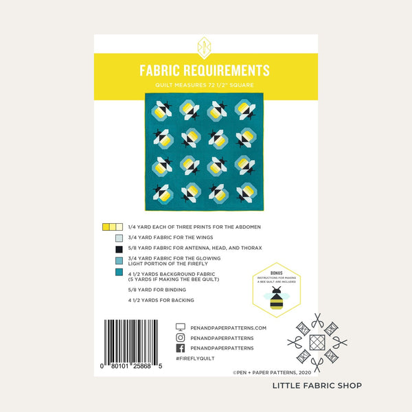Firefly Quilt | Quilt Pattern | Pen + Paper Patterns – Little Fabric Shop